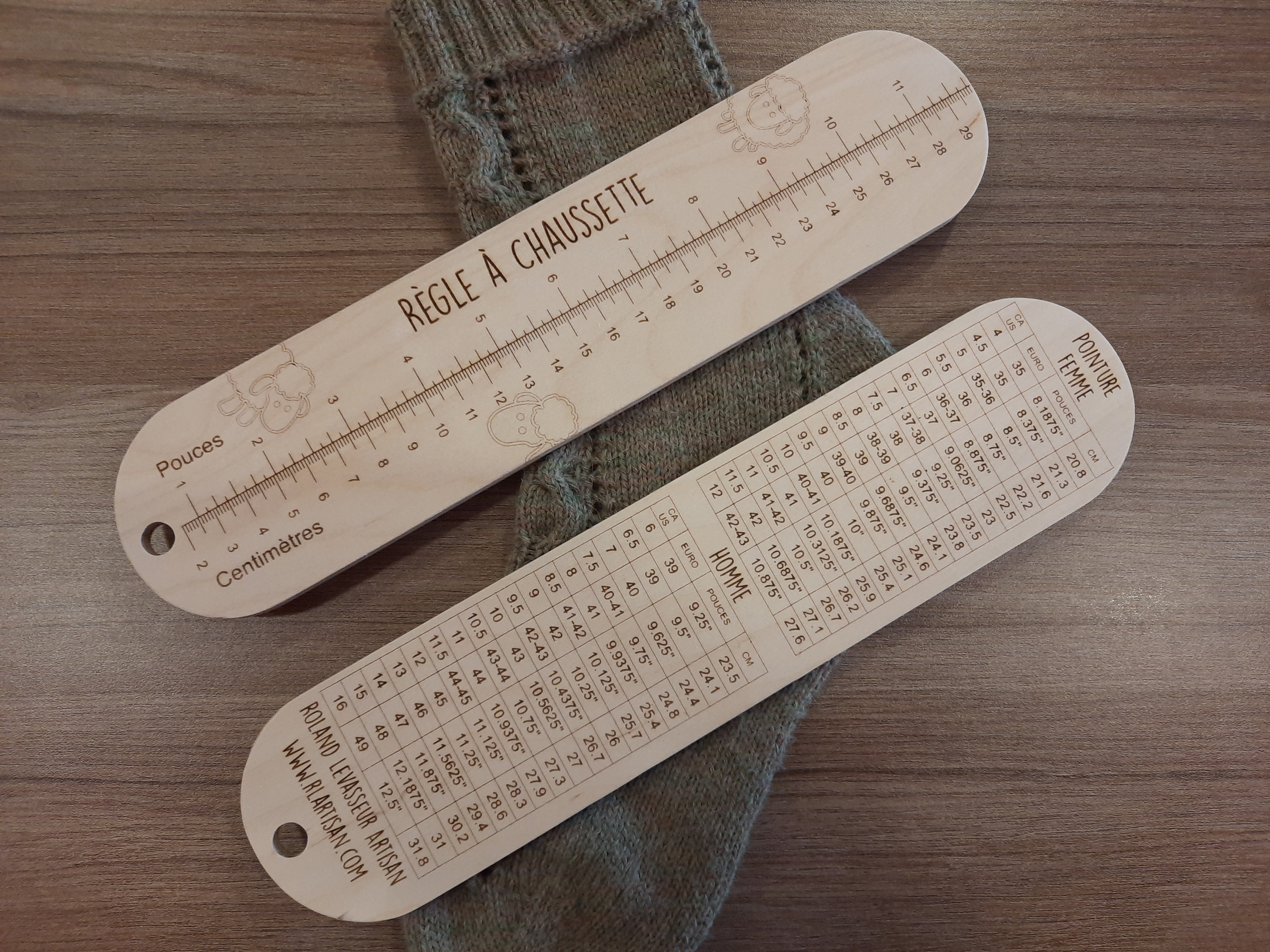 Règle à chaussette de Roland Levasseur Artisan – Boutique de Tricot ...